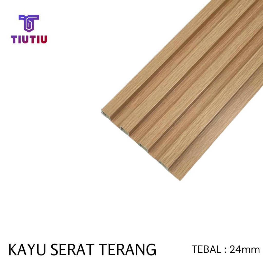 Jual WPC Wallpanel KAYU SERAT TERANG 3 meter 300cm x 2.4cm | pvc Wall ...