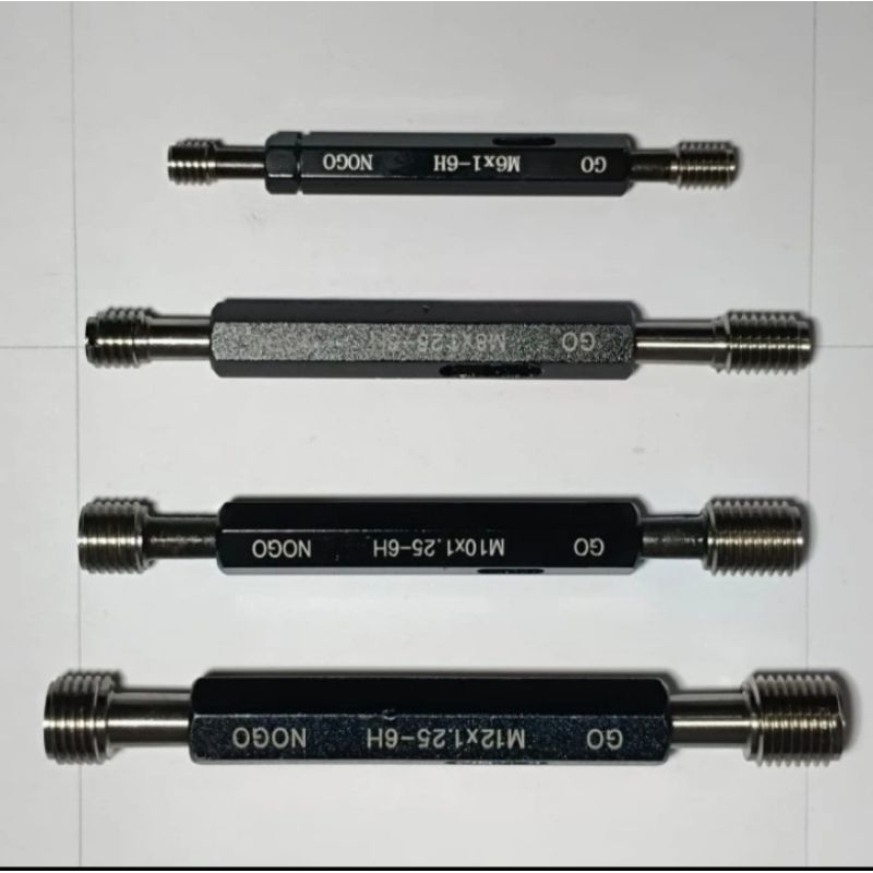 Jual thread Plug Gauge M6 M8 M10 M12 GO-NOGO -M12*1.25-6H RH | Shopee ...