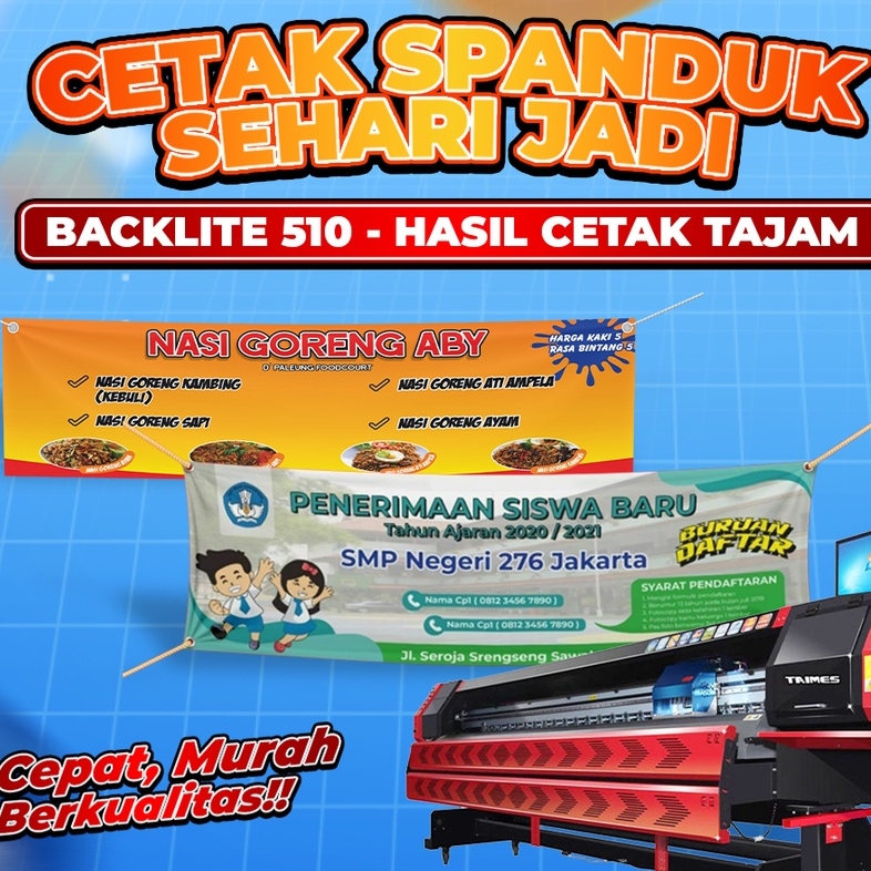 Jual CETAK SPANDUK / BANNER MURAH - GRATIS DESAIN [BAHAN BACKLITE 510 ...