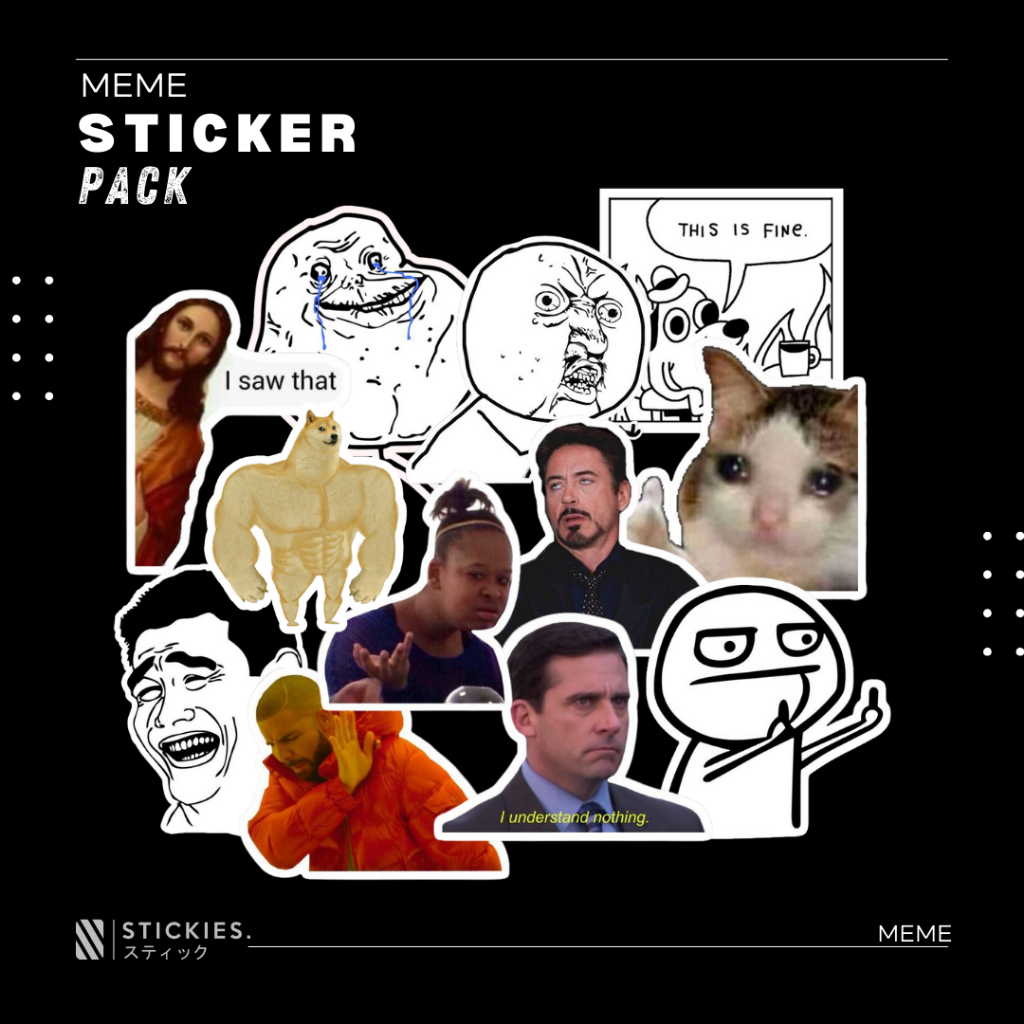 Jual Stiker/Sticker Pack "Meme" | high quality | vinyl | murah | Shopee ...