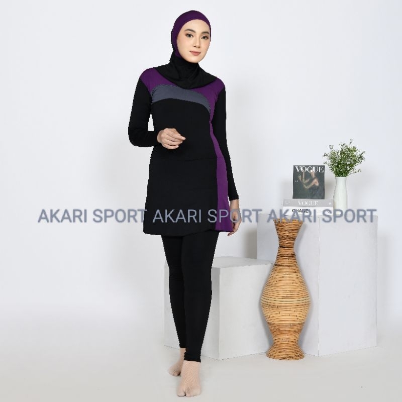 Jual BAJU RENANG MUSLIM HIJAB WANITA DEWASA MUSLIMAH SPANDEK PREMIUM ...