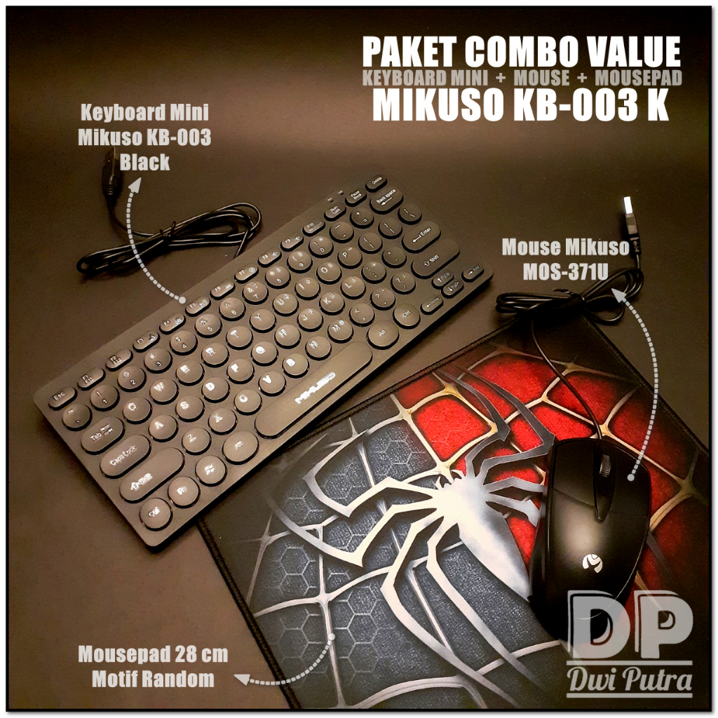 Jual KEYBOARD MINI MIKUSO USB // KB-001U // KB-003U // CHOCOLATE OFFICE ...