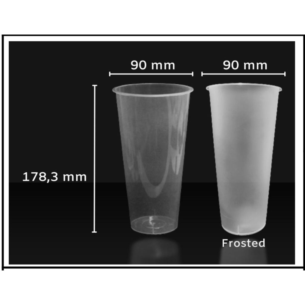 Jual Gelas Cup Injection PP THINWALL (isi 25) 380ml / 400ml / 500ml / 700ml (Cup + Lid + Stopper ...