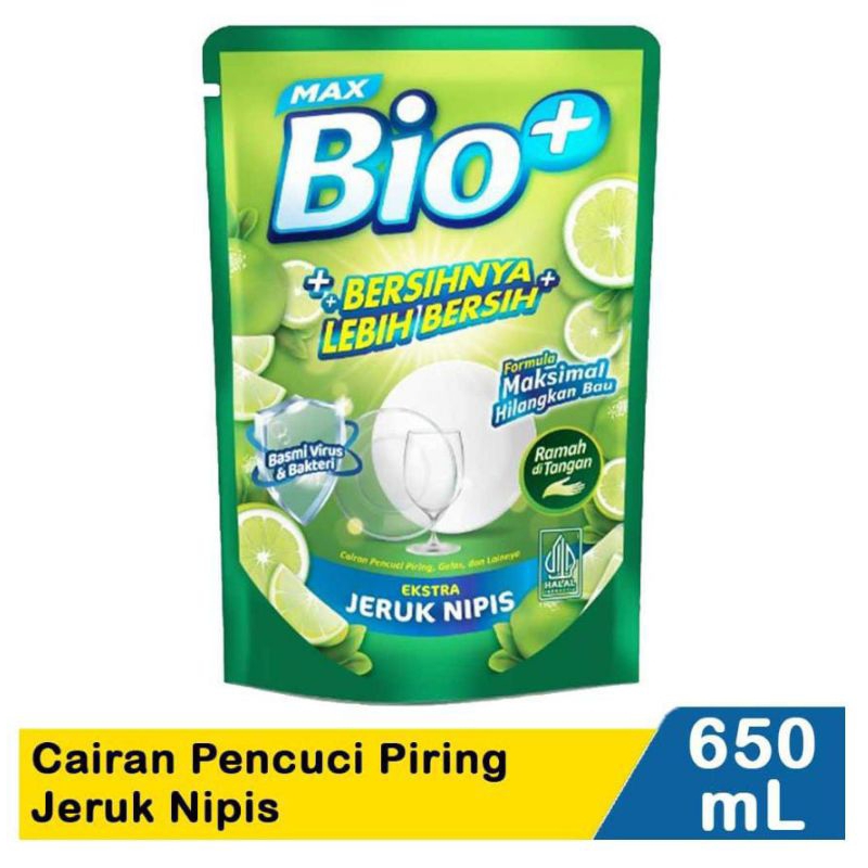 Jual max bio plus 650ml / max bio+ cairan pencuci piring | Shopee Indonesia