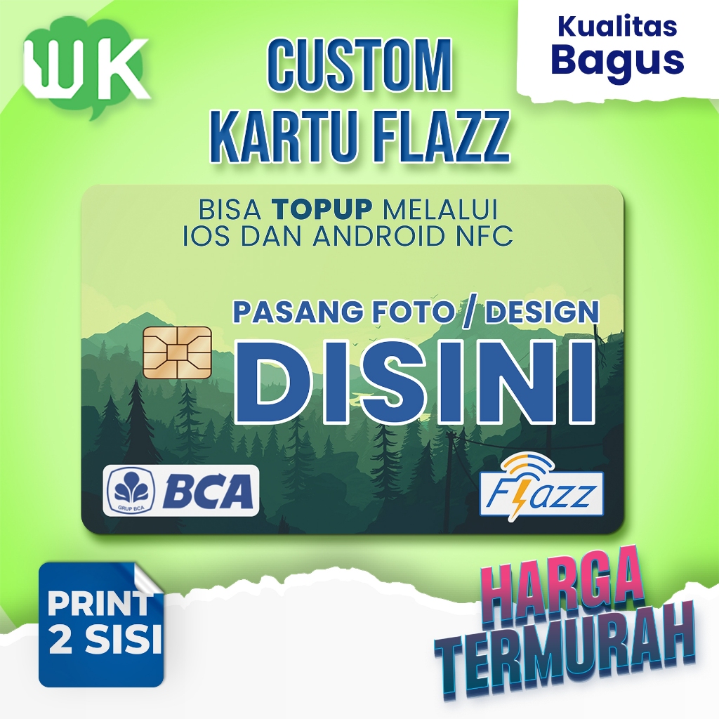Jual Custom Kartu FLAZZ BCA 2 sisi Bisa Design Sendiri Gambar Bebas Gen ...