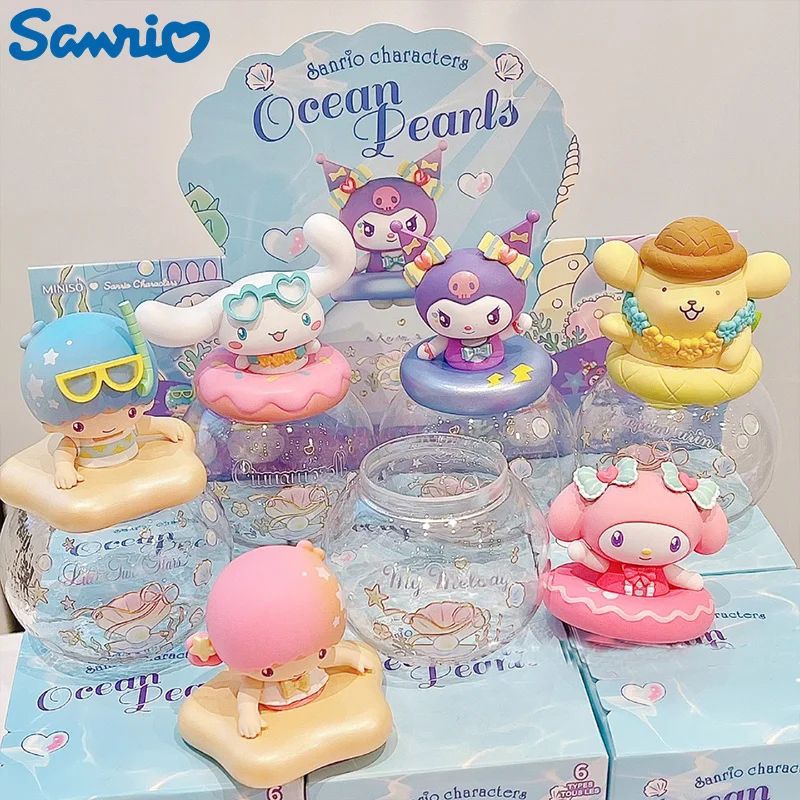 Jual MINISO 🆕 Blind box Sanrio Characters Ocean Pearl Storage Jar ...