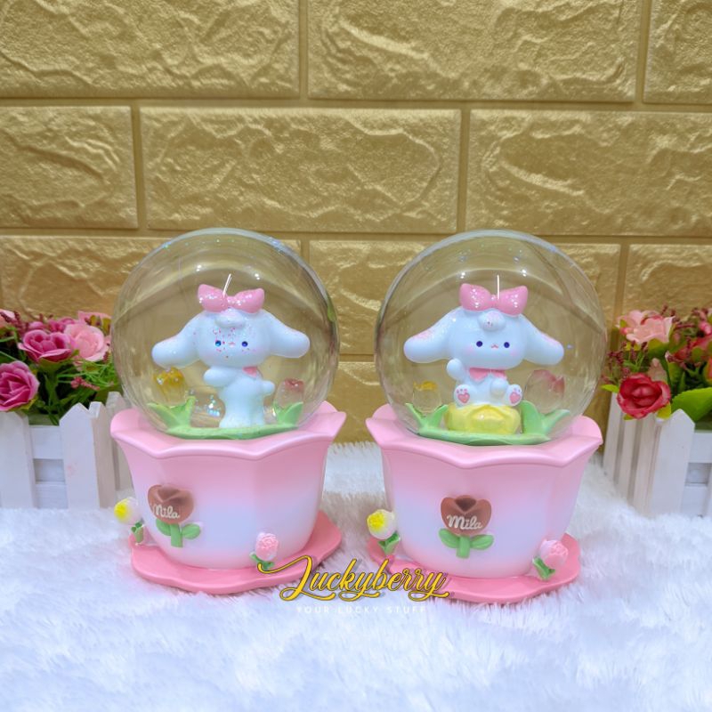 Jual Snowball /Pajangan Bola Kaca Musik Box CINNAMOROLL BUNGA XL (100 ...