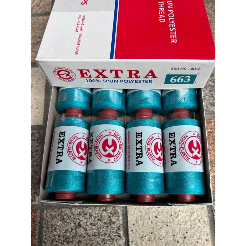 Jual Benang Jahit EXTRA Warna Lengkap Panjang 500 Yard (Eceran per buah ...