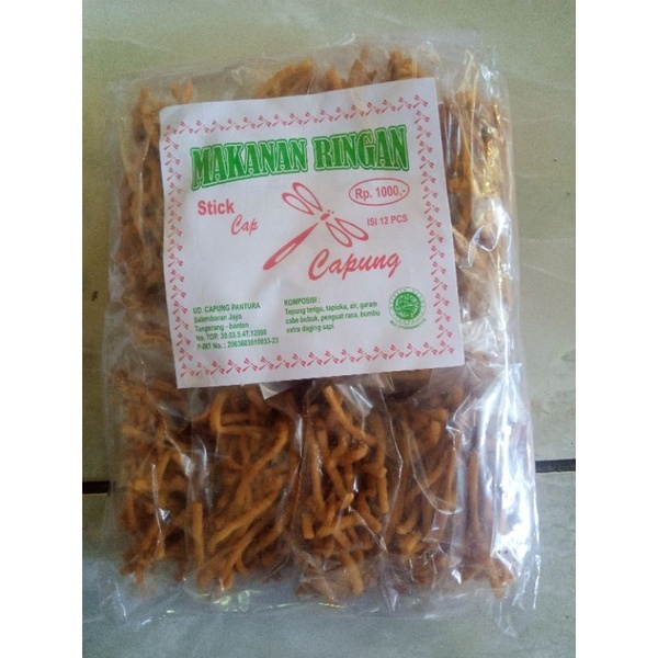 Jual Stik Stick Snack Cap Capung cemilan keluarga 1pak isi 12pcs ...