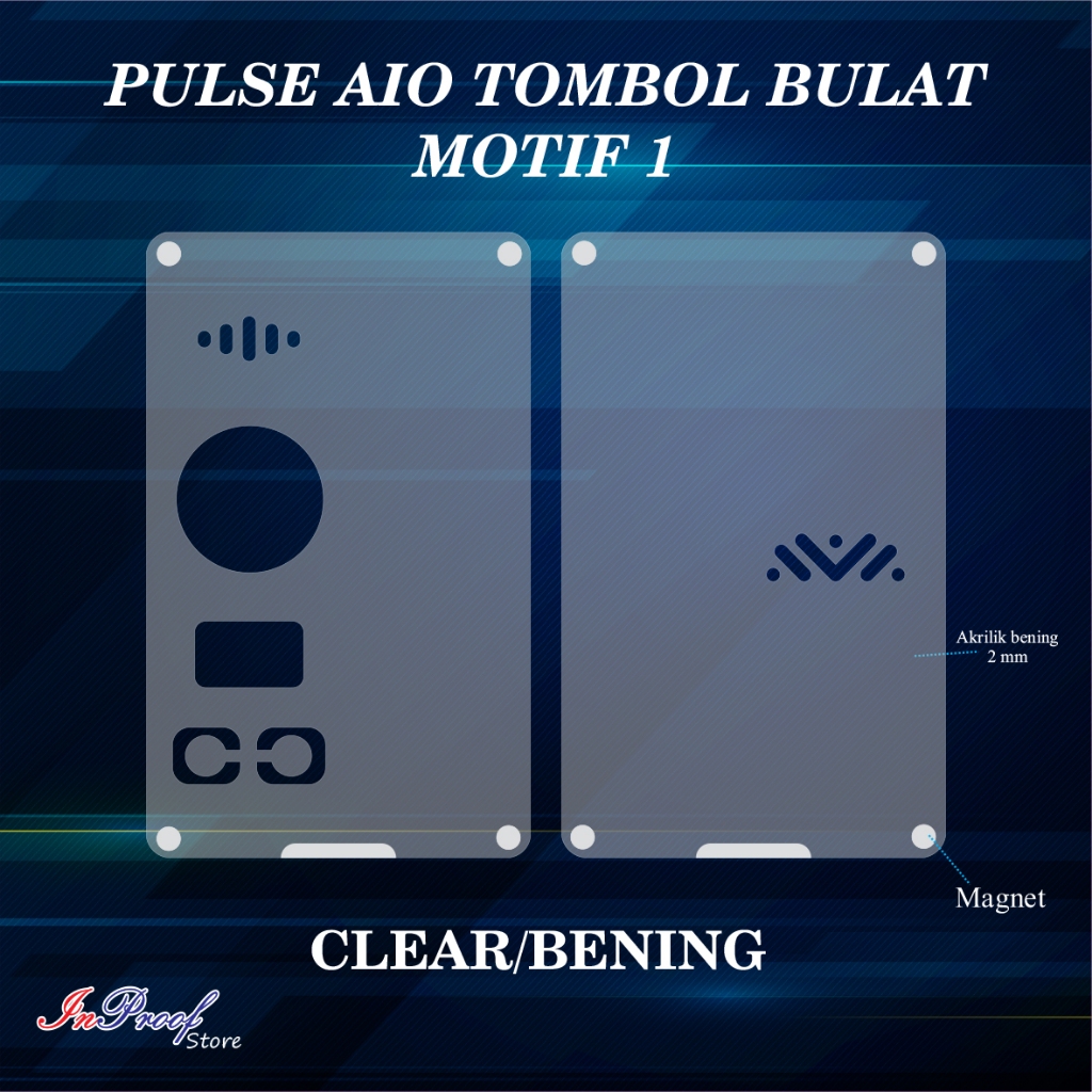 Jual Backdoor Pulse AIO (Tombol Bulat & Kotak) Clear/Bening | Shopee ...