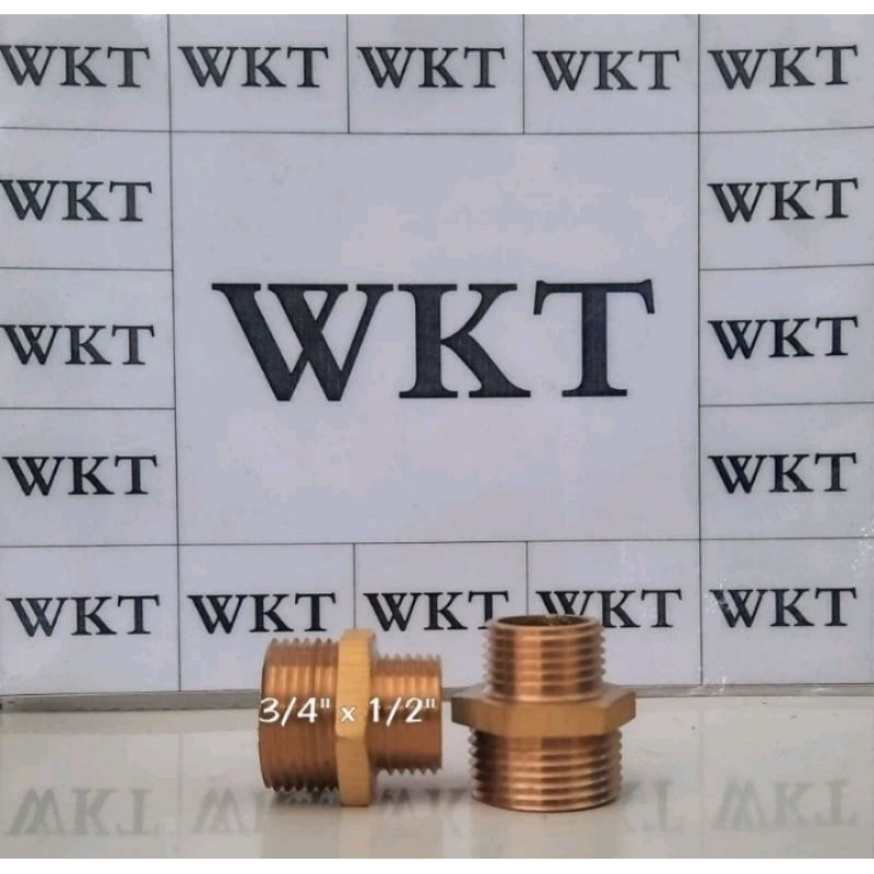 Jual Double Nepel REDUCER/BEDA DRAT LUAR Kuningan/Brass 3/4"×1/2" | Shopee Indonesia