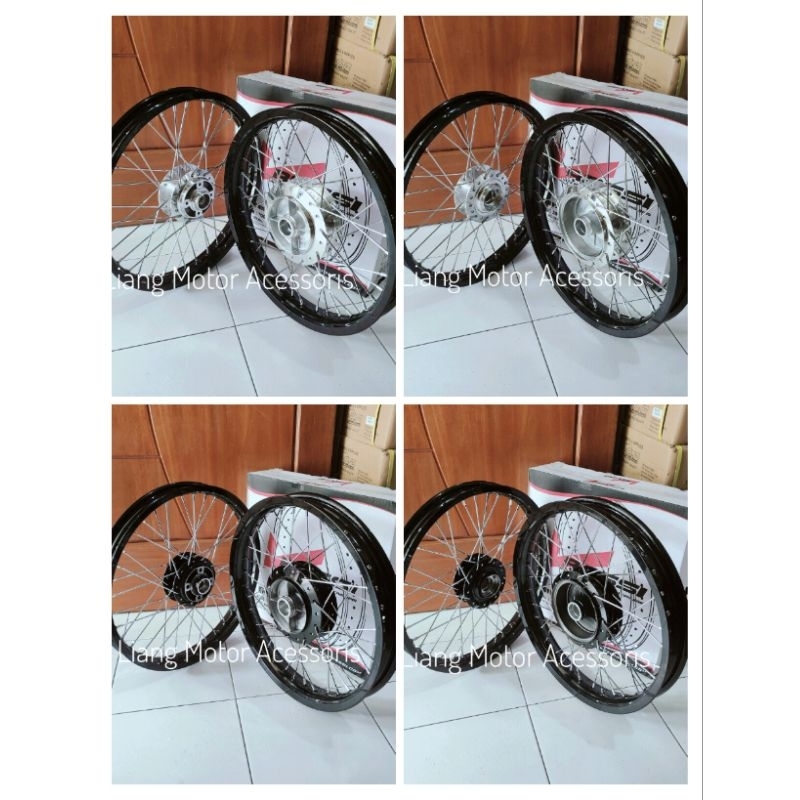 Jual Sepaket Velg VRossi Hitam Glossy Ring 17/18 Tromol Set Jari2 ...