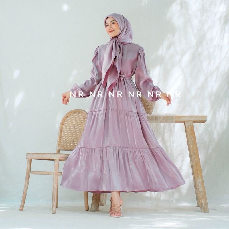 Jual ELEA DRESS SHIMMER TERBARU|SET DRESS HIJAB TERBARU|GAMIS SHIMMER ...
