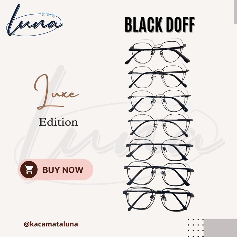 Jual Kacamata Luna Frame Lensa Edisi LUXE - Oval | Korea Murah Tren ...