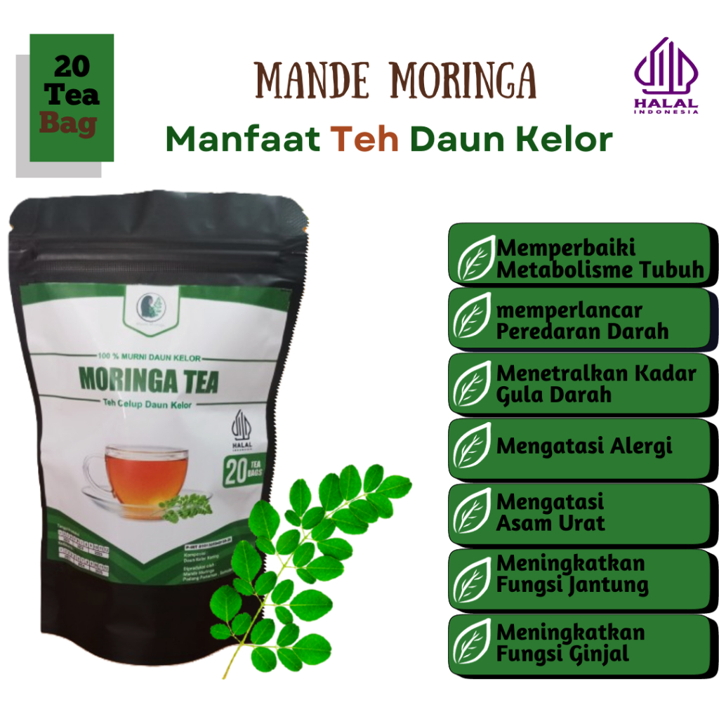 Jual Moringa Tea - Teh Celup Daun Kelor | Shopee Indonesia