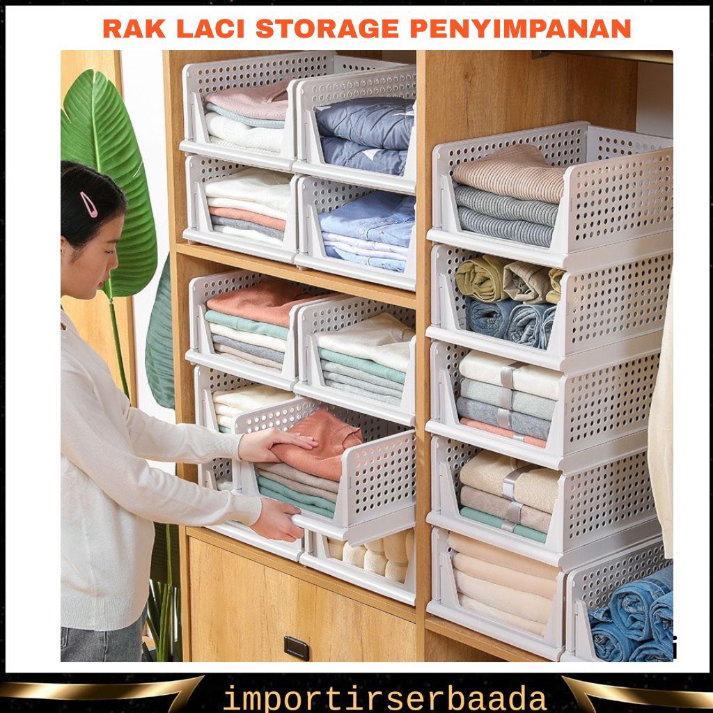 Jual IMP- Rak Laci Storage Penyimpanan Rak Baju Tempat Baju Rak Kamar ...