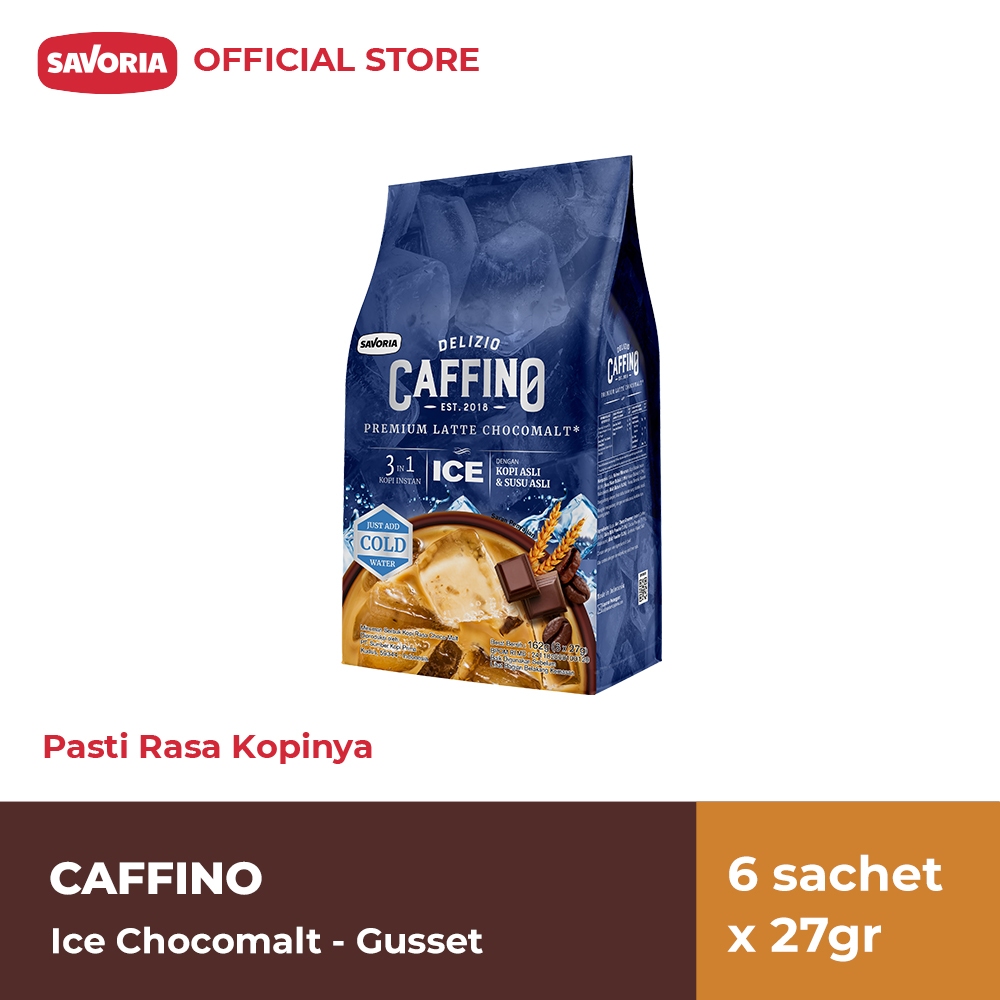 Jual Caffino Ice Chocomalt Gusset - Bubuk Es Kopi Instan 6 Sachet x 27g ...