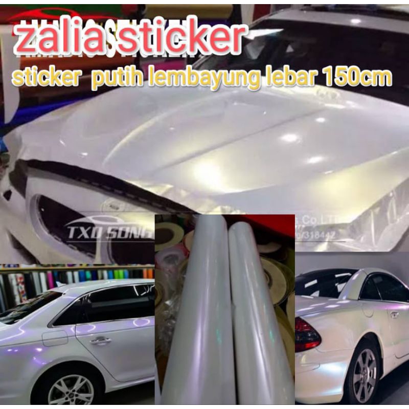 Jual Stiker Skotlet Putih Lembayung Lebar150cm Sticker Putih Mutiara ...
