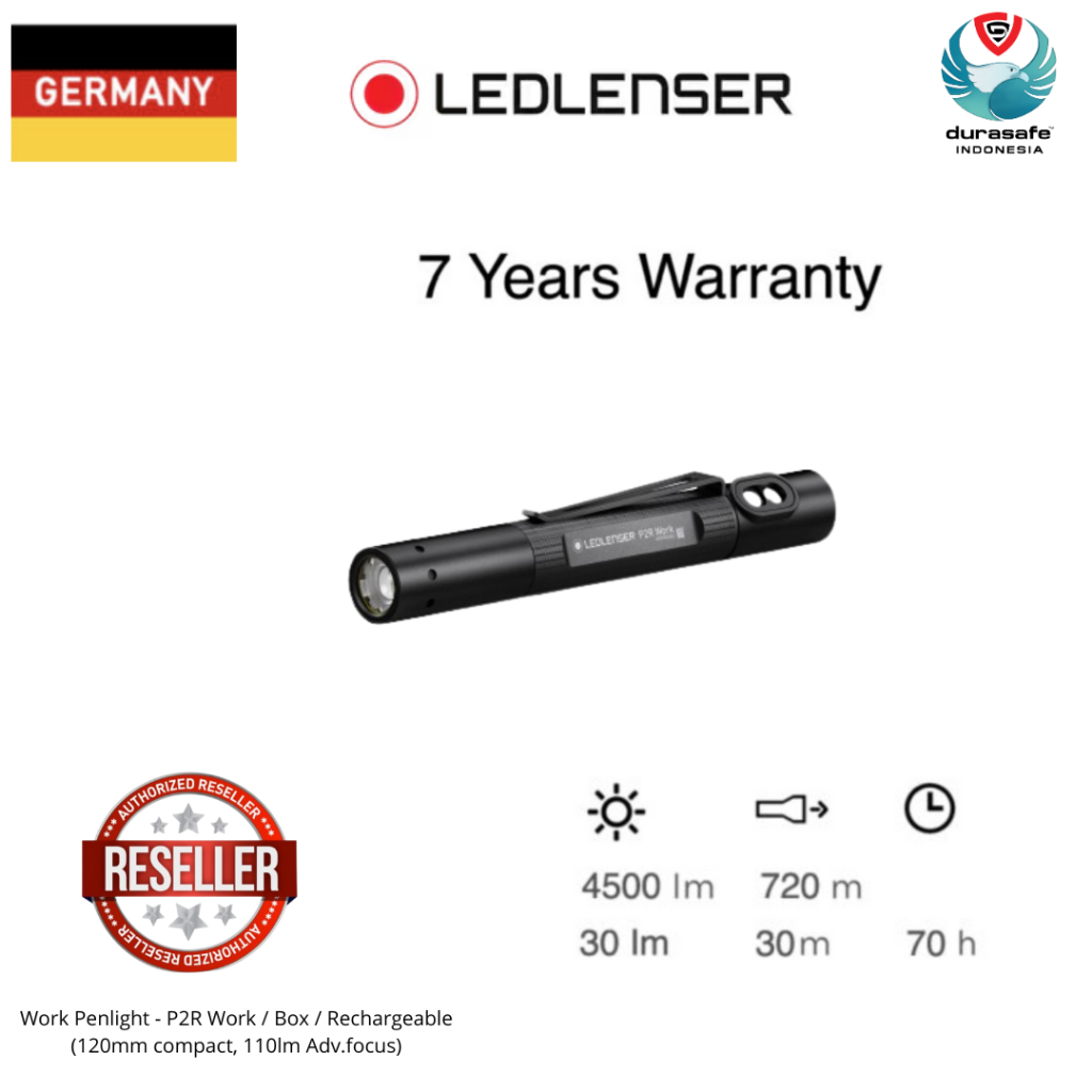 Jual Ledlenser Work Penlight - P2R Work / Box / Rechargeable (120mm ...