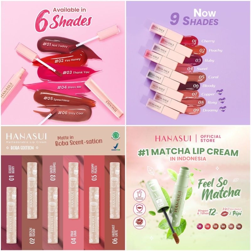 Jual Hanasui Glazedorable Vinyl Stain - Tintdorable Lip Stain Tint ...