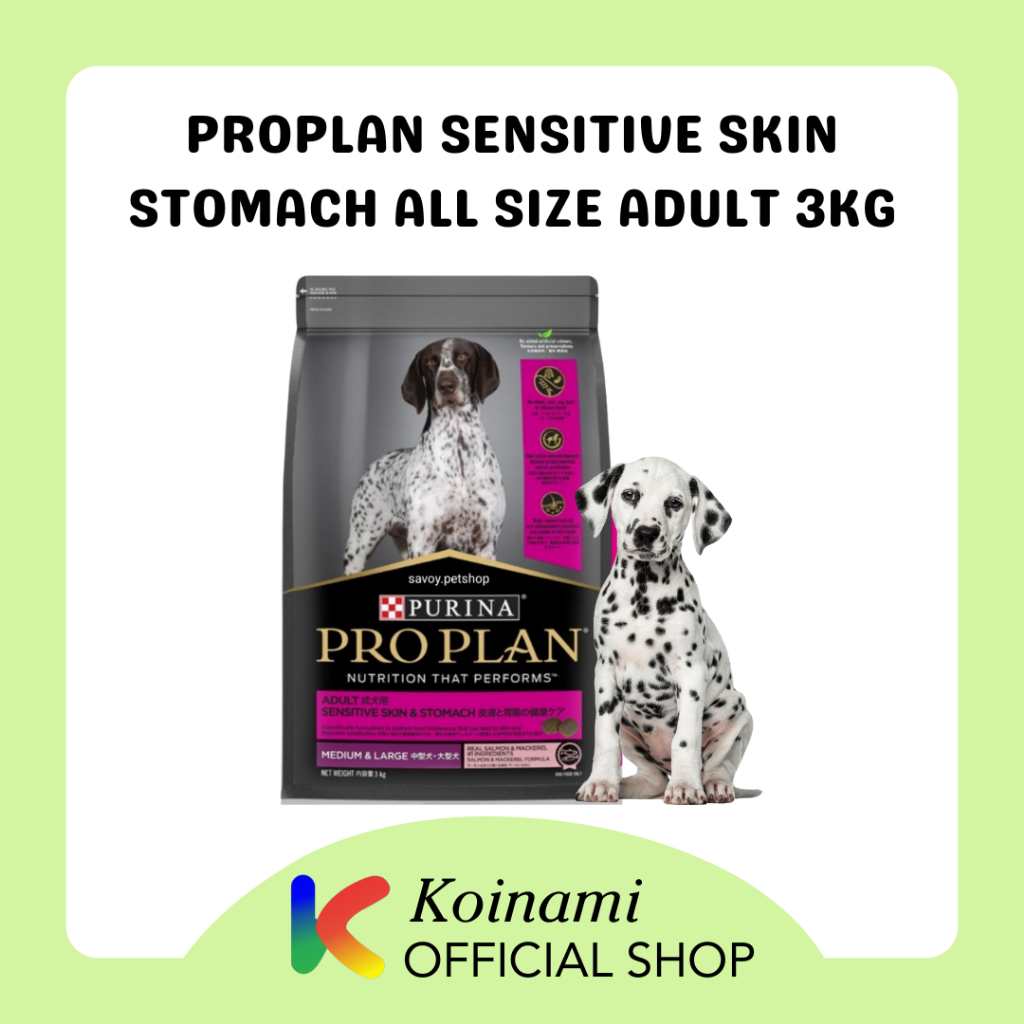 Jual Proplan Adult Medium Large Sensitive Skin & Stomach 3kg / Dog Adult Sensitive Skin ...