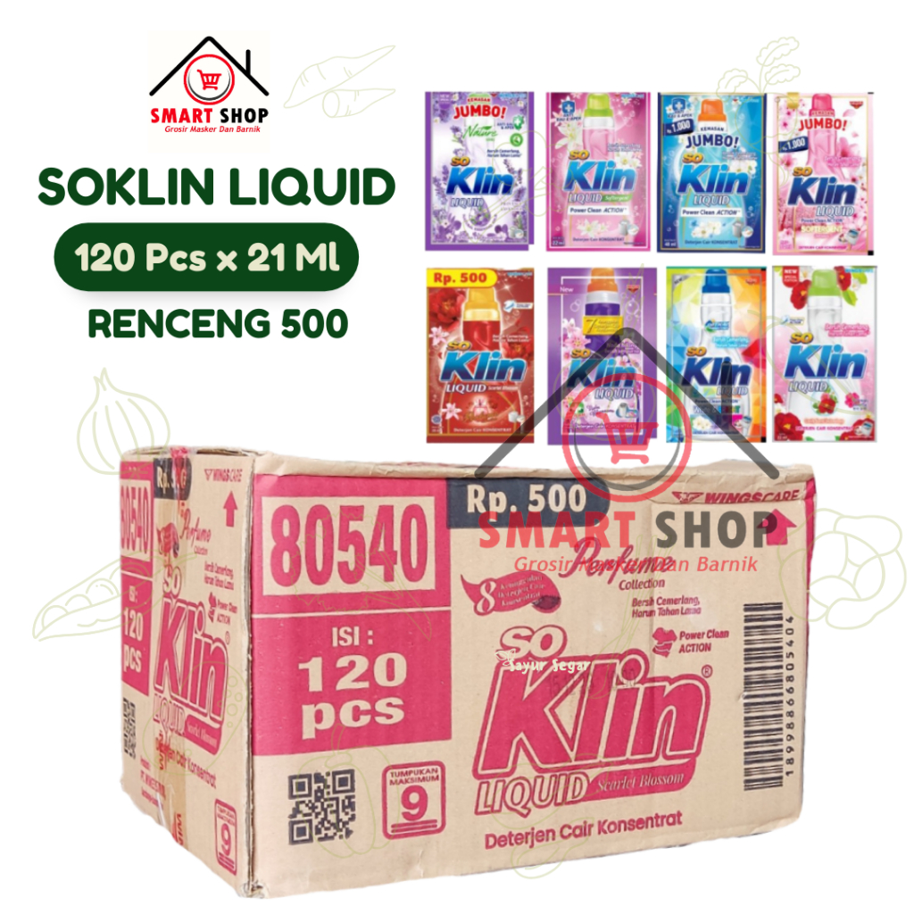 Jual SOKLIN CAIR / SOKLIN LIQUID 20ML 1 DUS Isi 120 Sachet 500 | Shopee Indonesia