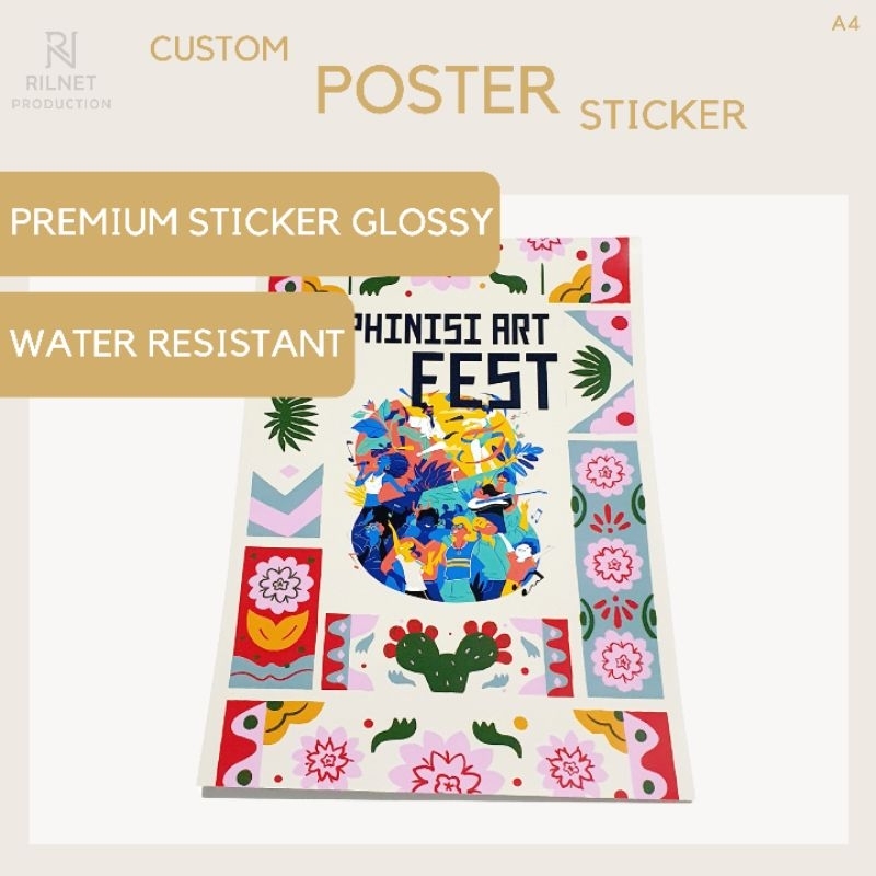 Jual Custom Cetak Print Poster Sticker [per 1lembar A4] | Shopee Indonesia