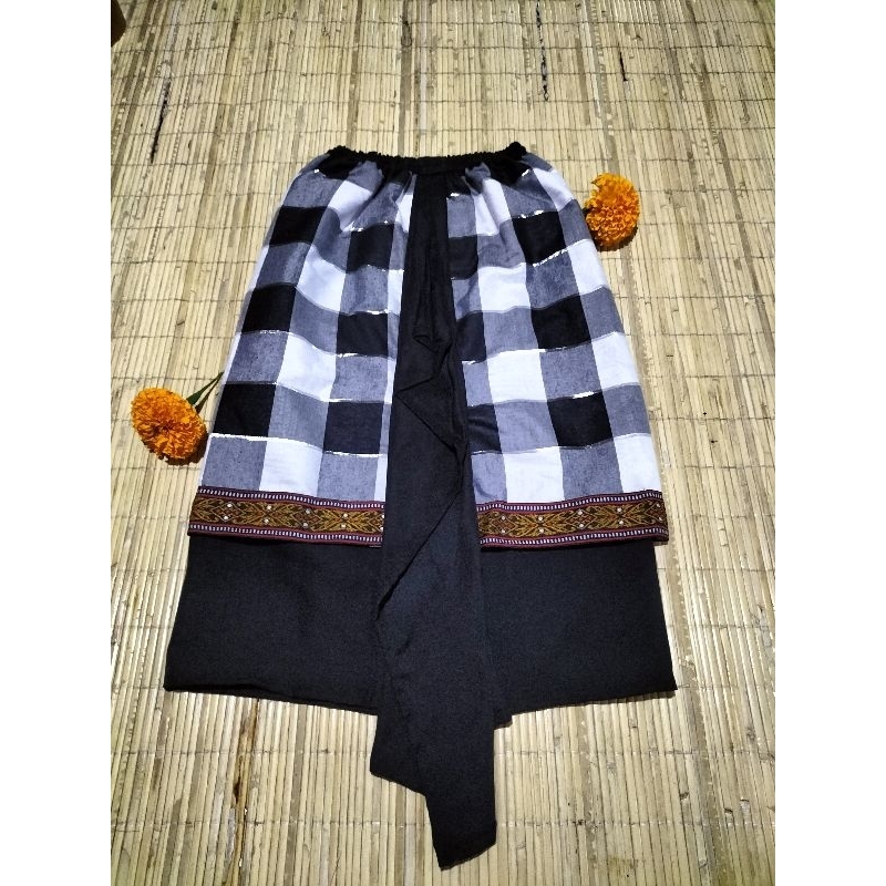 Jual Kamen jadi anak Bali poleng hitam bahan katun premium grosir ...