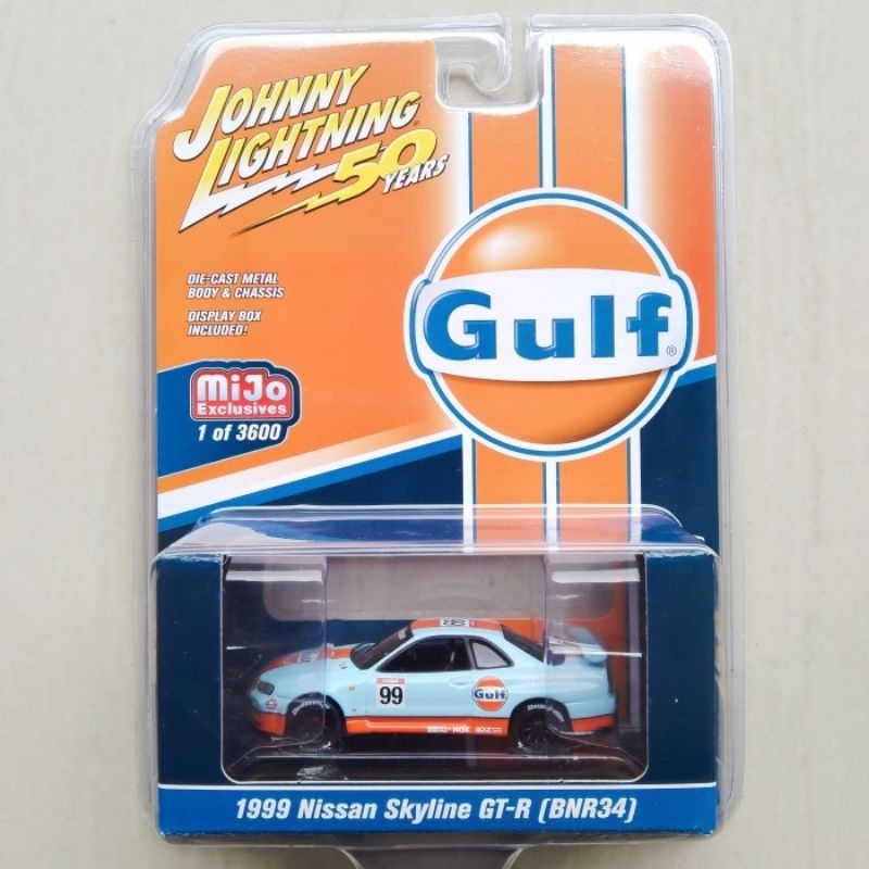 Jual Johnny Lightning 1999 Nissan Skyline GTR R34 Gulf R-34 BNR34 | Shopee Indonesia