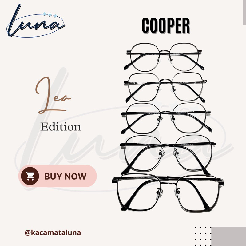 Jual Kacamata Luna Frame Lensa Edisi LEA - Oval | Korea Murah Tren ...