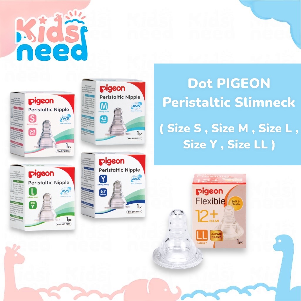 Jual PIGEON Dot Peristaltic Slim Neck Size S M Y L LL Isi 1 Pcs Ori ...