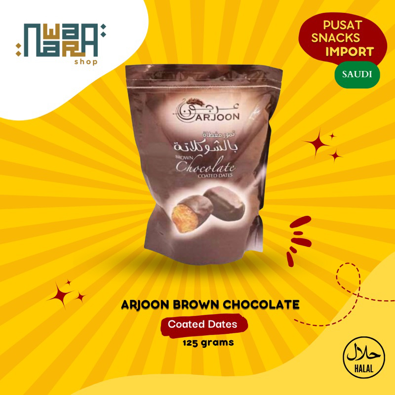 Jual ARJOON BROWN CHOCOLATE COATED DATES 125gr | COKLAT KURMA ARJOON ...