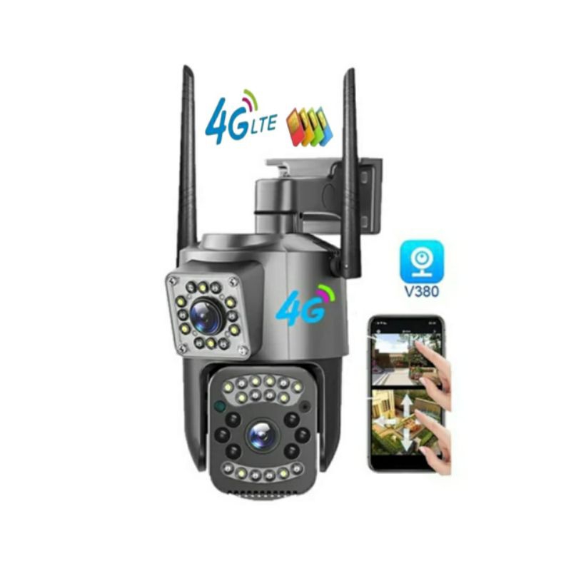 Jual Dual Kamera V380Pro Gunakan SIMcard 4G PTZ Auto Tracking Layar ...