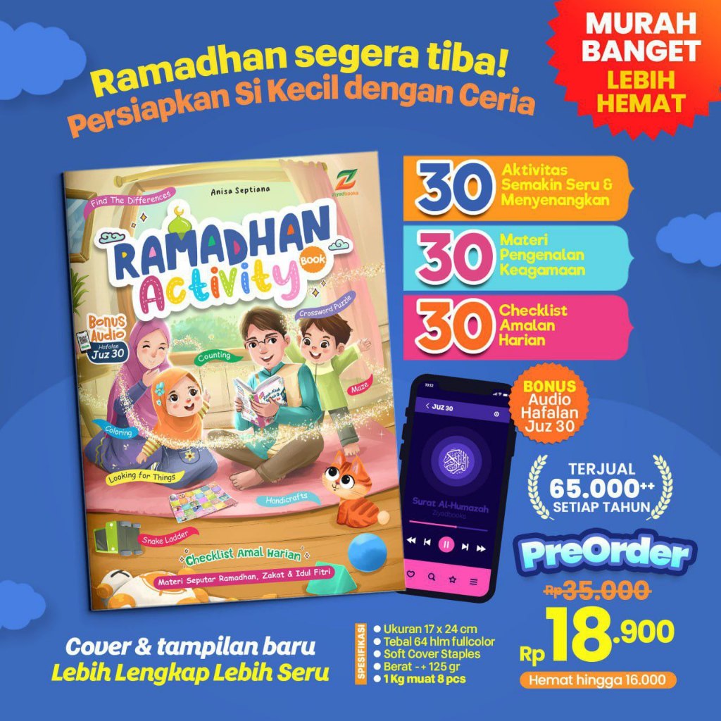 Jual Buku Aktivitas Ramadhan anak-Ramadhan Activity Book-Buku Kegiatan ...
