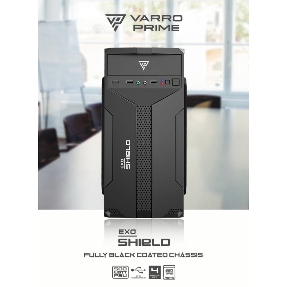 Jual Casing Varro Prime Exo Shield PC/Komputer m-ATX PSU 500W | Shopee ...