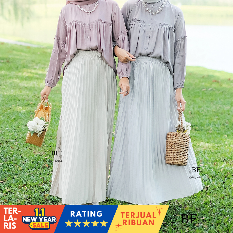 Jual BF Label - Rok Plisket | Pleated Skirt Premium | rok plisket bahan hyget premium murah ...