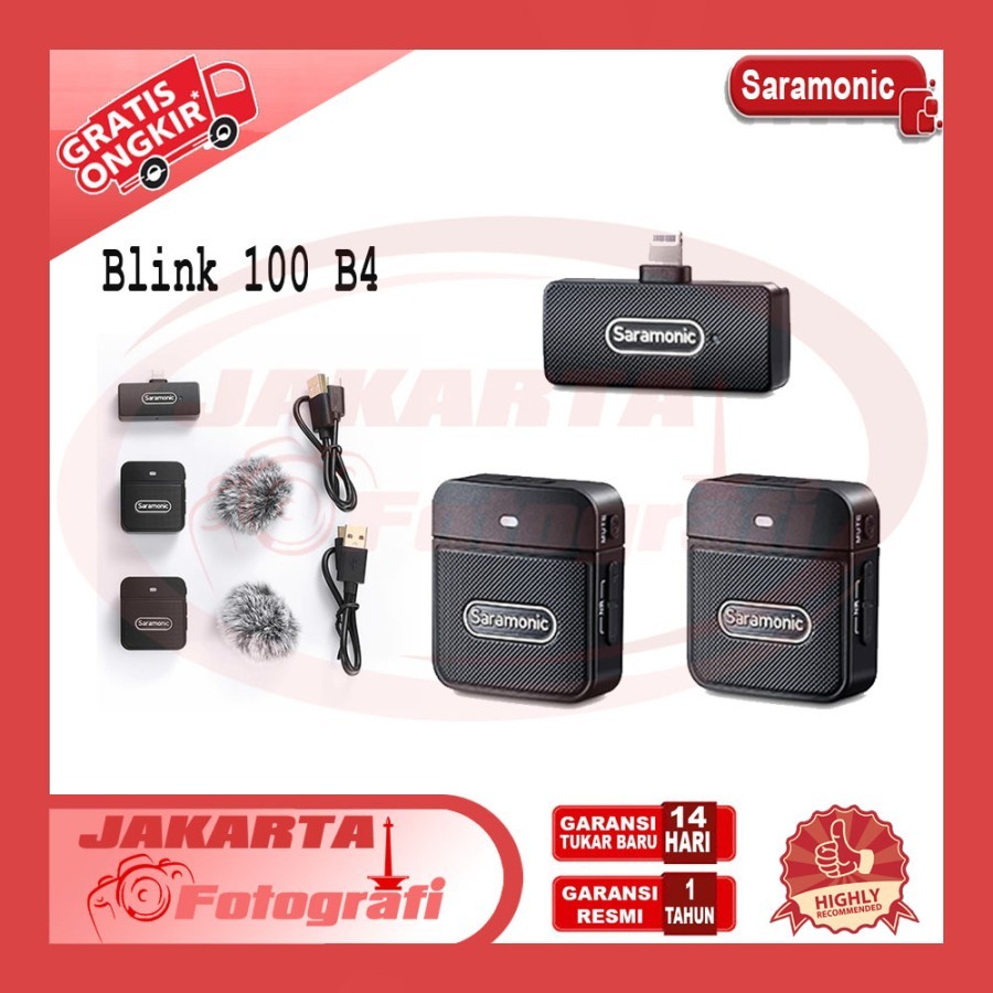 Jual Saramonic Blink 100 B4 Tx Tx Rxdi Dual Wireless Microphone For