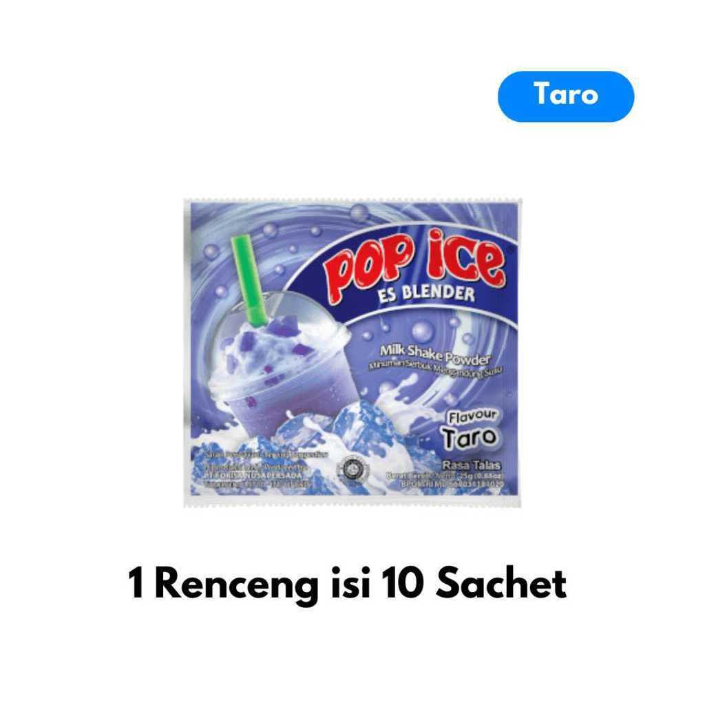 Jual Pop ice 25gr Es Blender Renceng isi 10Sachet Rasa Durian Melon ...