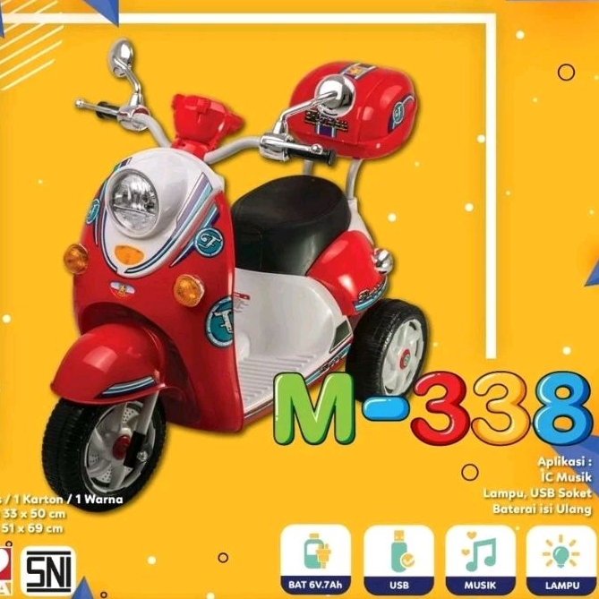 Jual PMB TOYS MOTOR AKI M338 FLOPPY MOTOR ANAK MOTOR MAINAN HADIAH ANAK ...