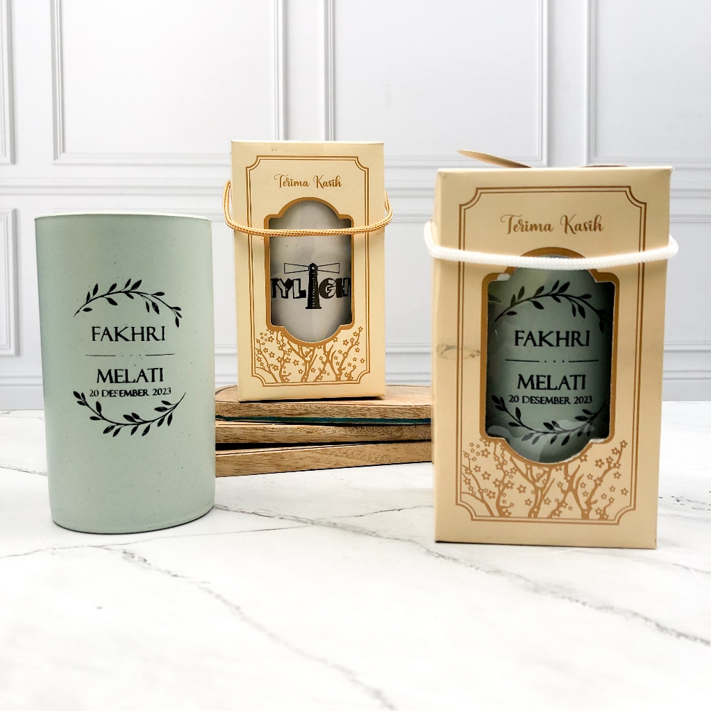 Jual Souvenir Gelas Plastik Kemas Box Jasmine Custom Sablon | Shopee ...