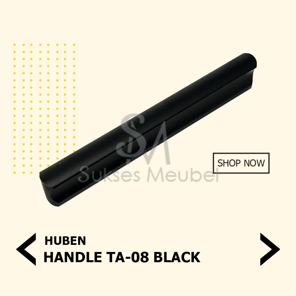 Jual HUBEN Handle TA 08 - 96 Hitam + Sekrup | Tarikan Laci / Lemari ...