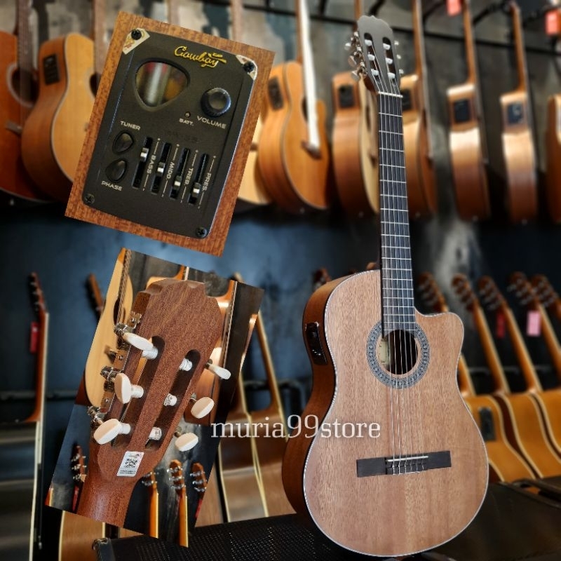 Jual Gitar Cowboy Klasik Nilon CGC 100 NS Akustik Elektrik AW35 | Shopee Indonesia