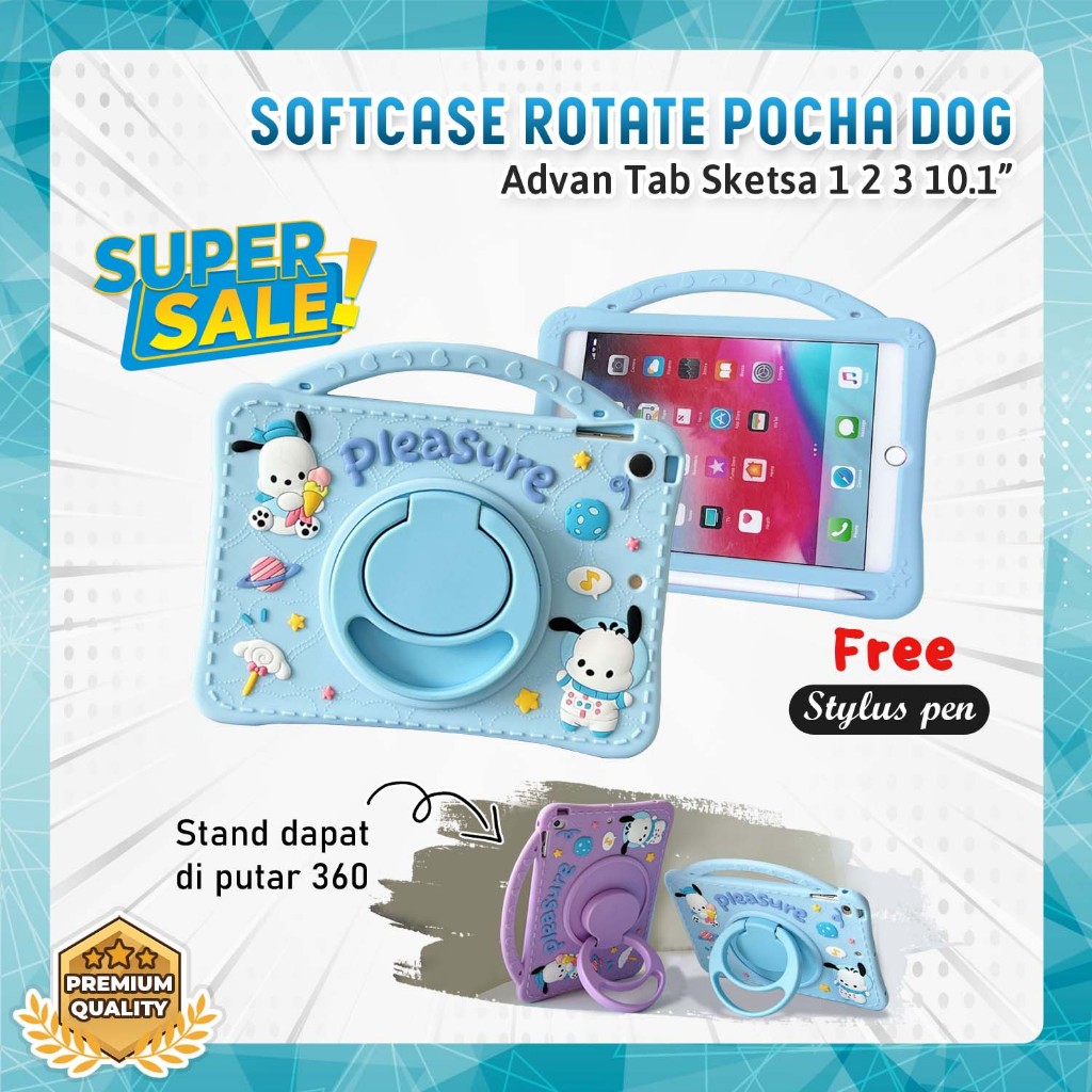 Jual Advan Tab Sketsa 1 2 3 10.1 inch Softcase Anak Stand Berputar ...