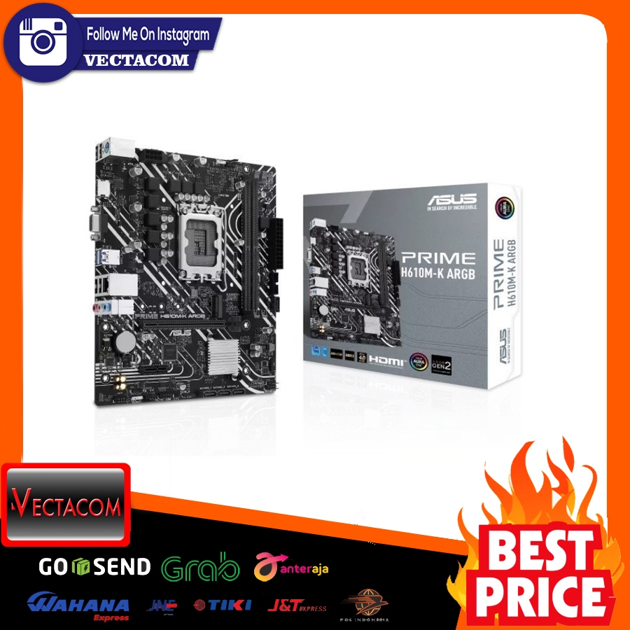 Jual Motherboard ASUS PRIME H610M-K ARGB | Intel H610 LGA 1700 M-ATX ...