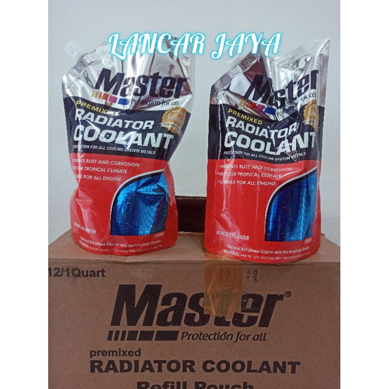 Jual AIR RADIATOR COOLANT MASTER 1 LITER WARNA HIJAU | Shopee Indonesia