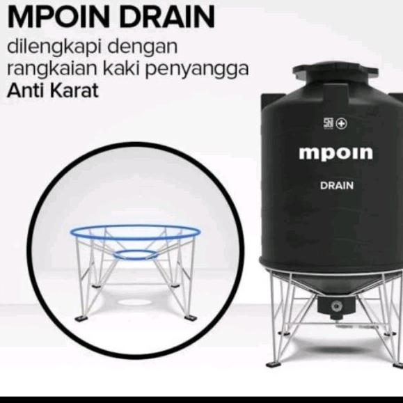 Jual Toren Tangki Air MPOIN WAVE DRAIN 1200 Tandon Water Turrent Anti ...