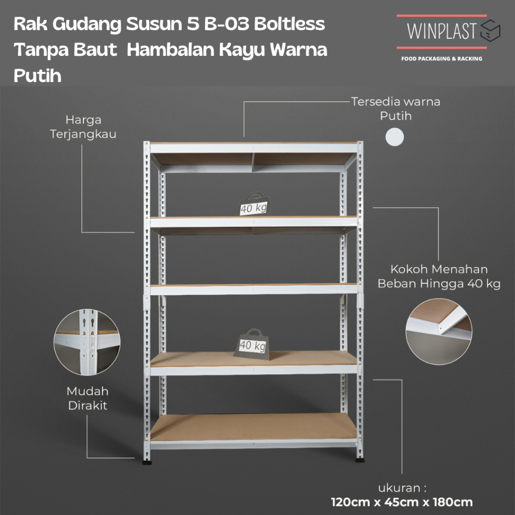 Jual Rak Besi Siku / Rak Gudang Tanpa Baut Ambalan / Hambalan Kayu ...