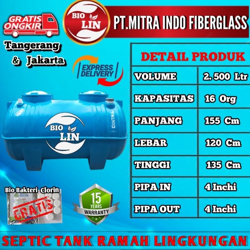 Jual sepiteng 2.500 Liter ,Septic Tank Biotank BIO Tech Biofilter ...