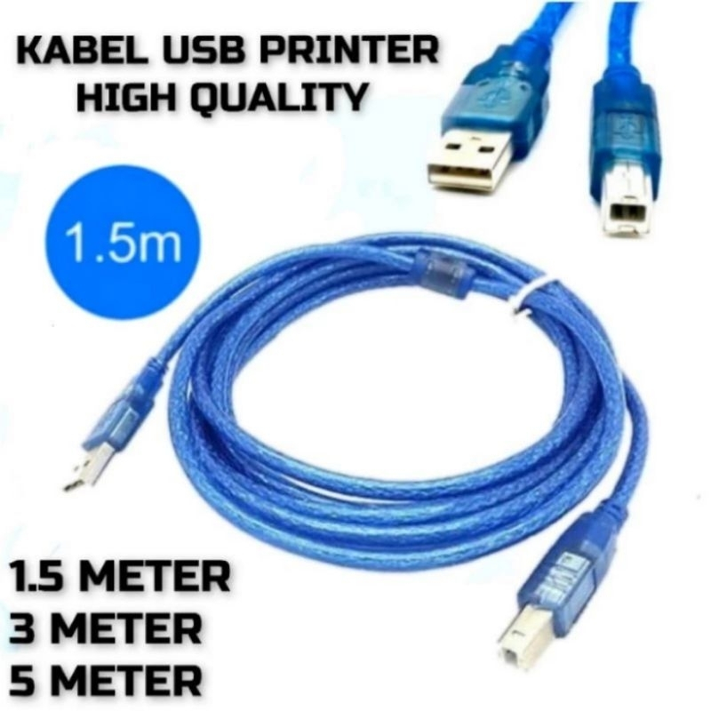 Jual KABEL USB PRINTER 1.5 M/KABEL PRINTER USB 1.5 METER GOOD QUALITY ...
