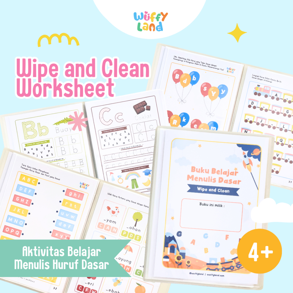 Jual Wipe and Clean Worksheet Vol 02 (Aktivitas menulis) Free Spidol ...